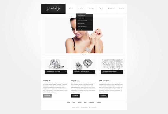 Jewelry Responsive Website Template #41831