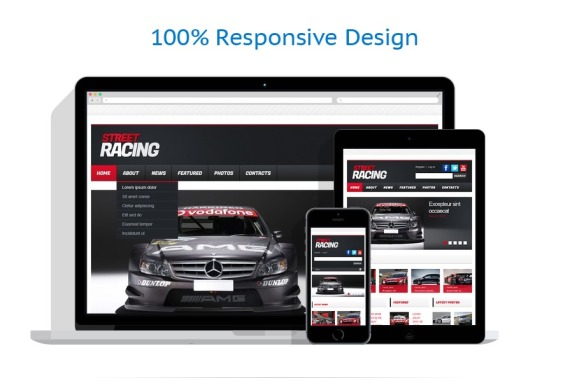 Car Racing Responsive Website Template #42121