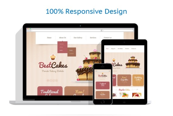 Bakery Responsive Website Template #43645