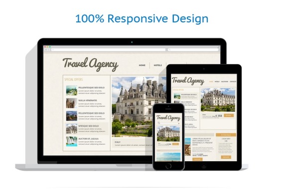 Travel Agency Responsive Website Template #43720