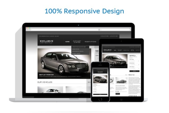 Car Rental Responsive Website Template #44198