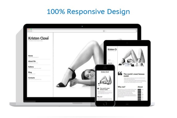 Model Agency Responsive Website Template #44544