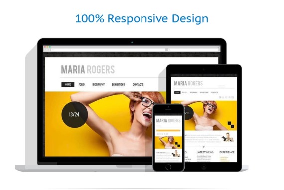 Photographer Portfolio Responsive Website Template #45069