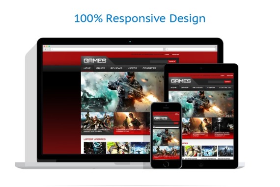 Games Responsive Website Template #45246