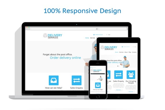 Delivery Services Responsive Website Template #45318