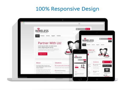 Internet Responsive Website Template #45754