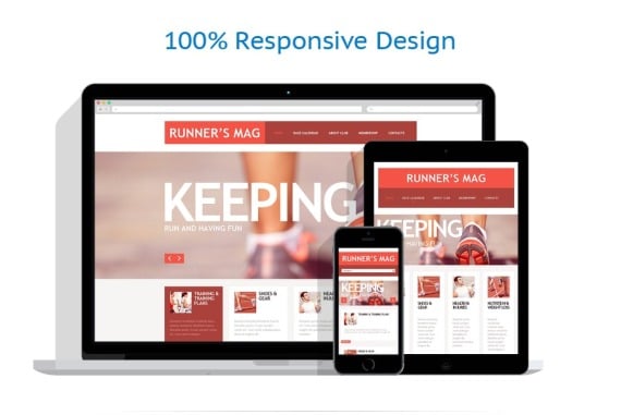 Running Responsive Website Template #45760