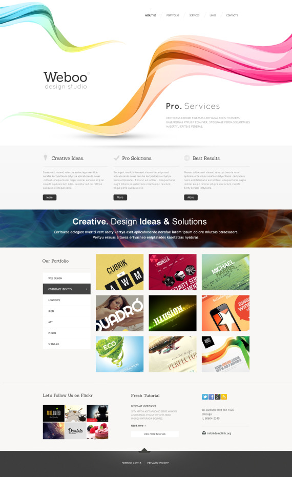Design Studio Responsive Website Template #46444