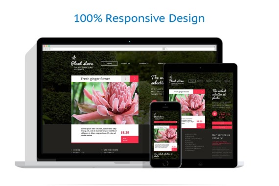 Flower Shop Responsive Website Template #46994