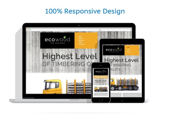 Timber Responsive Website Template #46912