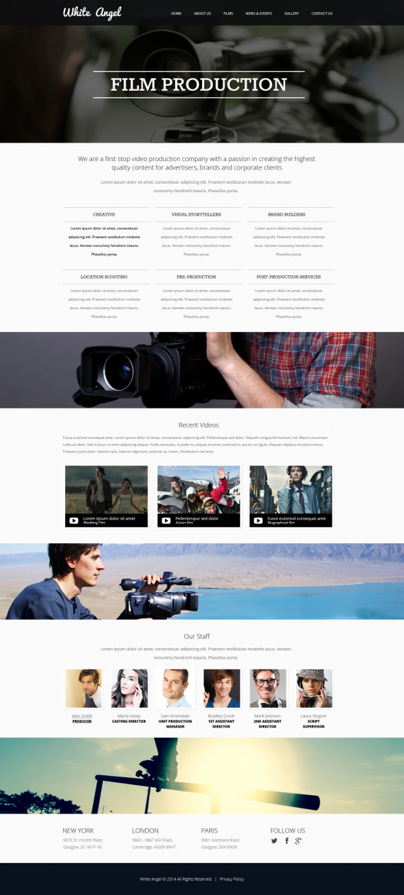 Videographer Responsive Website Template #47548