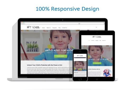 Art School Responsive Website Template #47644