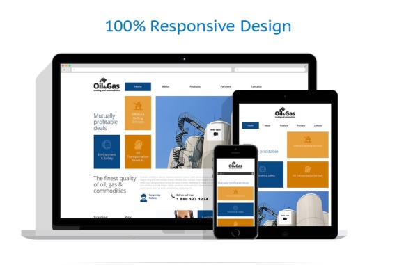 Gas & Oil Responsive Website Template #47771