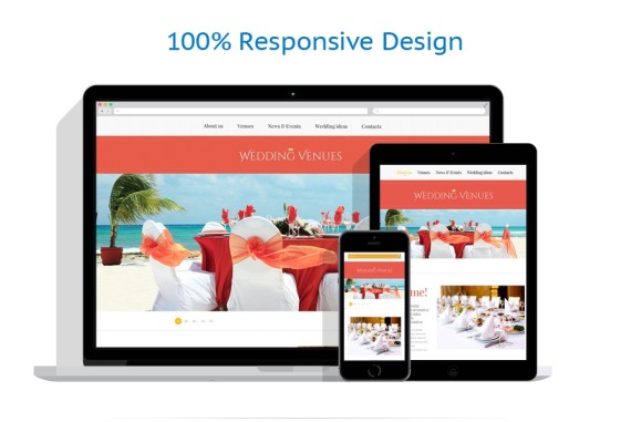 Wedding Planner Responsive Website Template #47801
