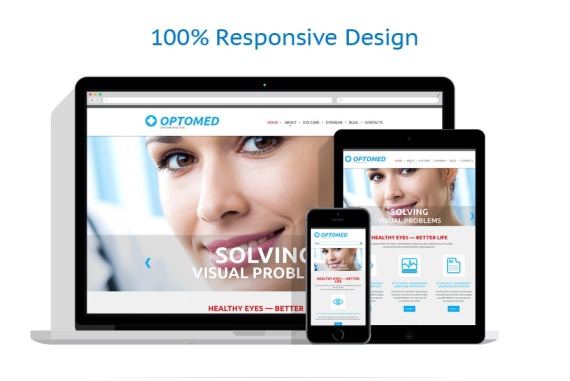 Optometrist's Responsive Website Template #48096