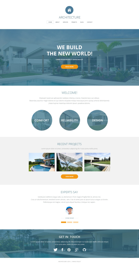 Construction Company Responsive Website Template #48396