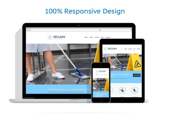 Cleaning Responsive Website Template #48478
