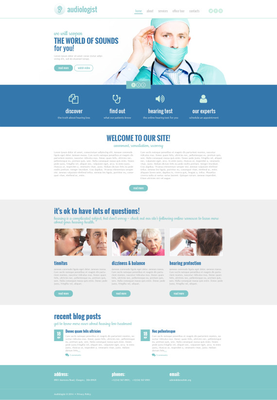 Medical Responsive Website Template #48664