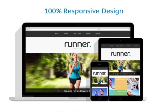Running Responsive Website Template #48625