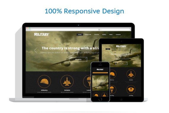 Army Responsive Website Template #48911