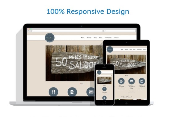 Cafe and Restaurant Responsive Website Template #49133