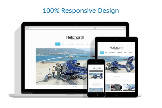 Flight School Responsive Website Template #49274