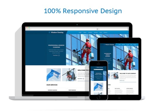 Window Cleaning Responsive Website Template #49561