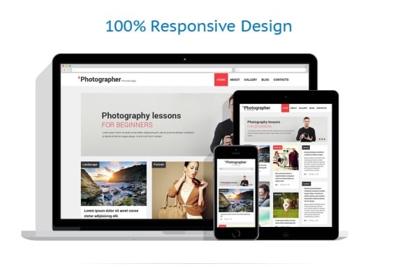 Photographer Portfolio Responsive WordPress Theme #49640