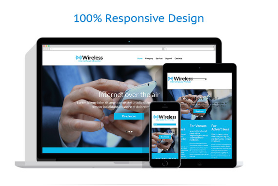 Internet Responsive Website Template #51123