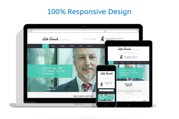 Life Coach Responsive Website Template #51743