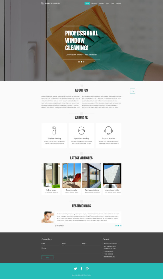 Cleaning Responsive Website Template #52092