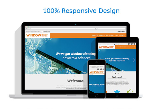 Window Cleaning Responsive Website Template #52237