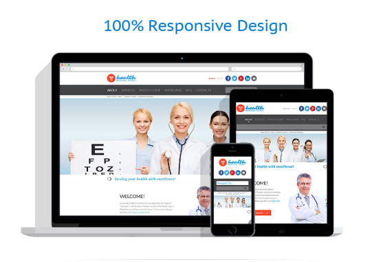 Medical Responsive Website Template #52362