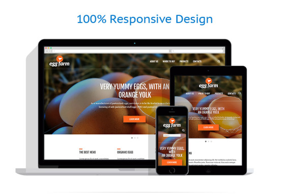 Poultry Farm Responsive Website Template #52491