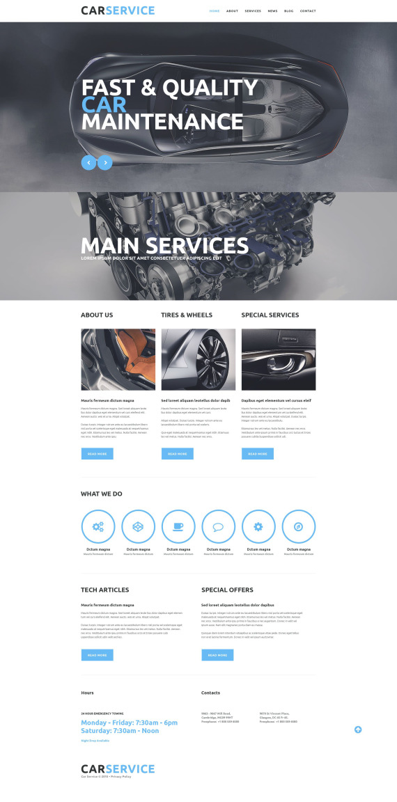 Car Repair Service Website Template #52817