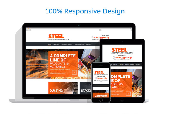 Steelworks Responsive Website Template #52807
