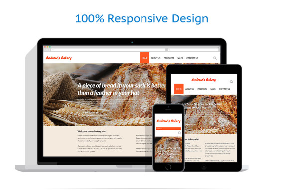 Bakery Responsive Website Template #52941