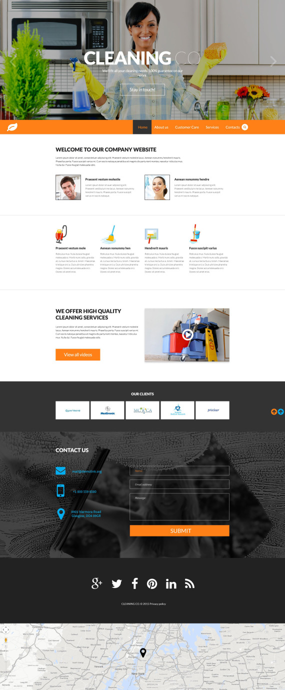 Cleaning Responsive Website Template #53151