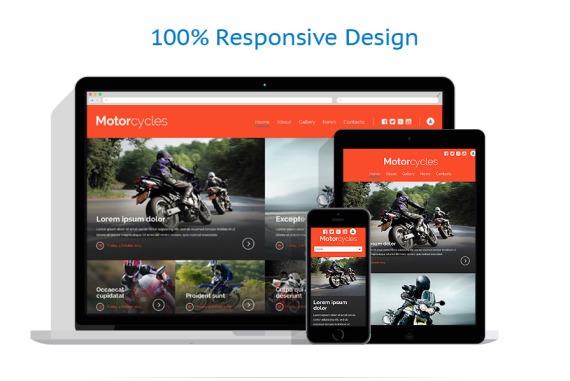 Motocross Website Template #53156