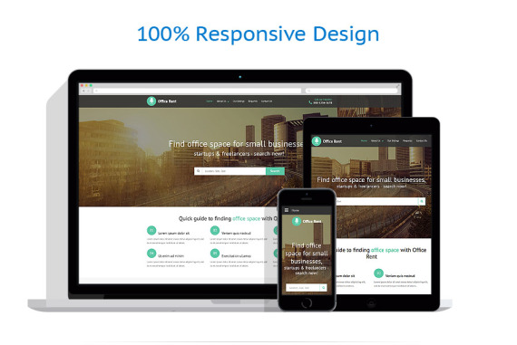 Office Responsive Website Template #54844