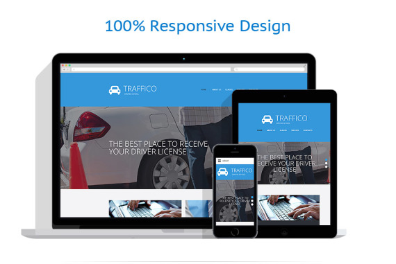 Traffic School Responsive Website Template #57922