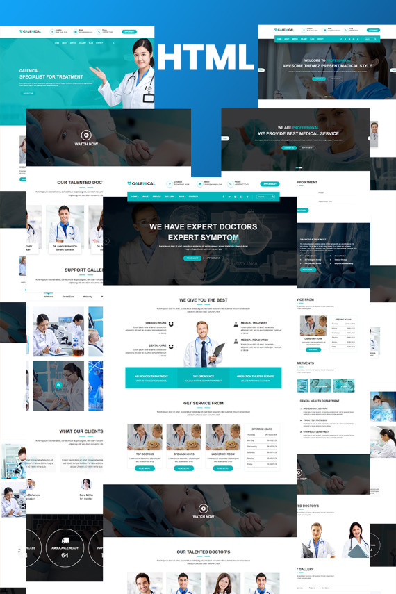 Gmadical - Medical & Health Service HTML5 Website Template #97400