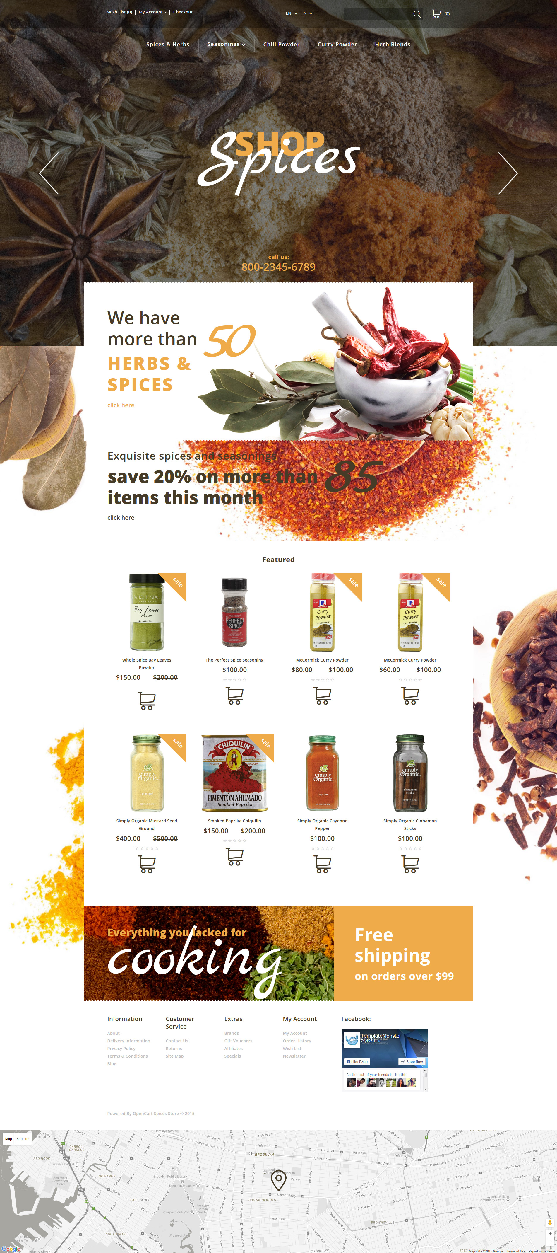 Spices OpenCart Template