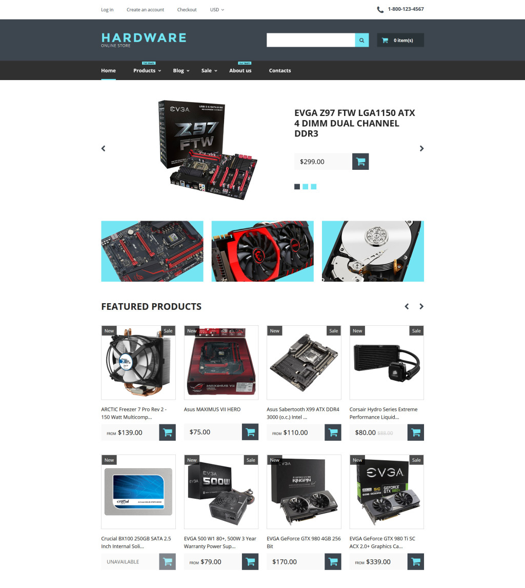 Computer Store Responsive Shopify Theme #57724