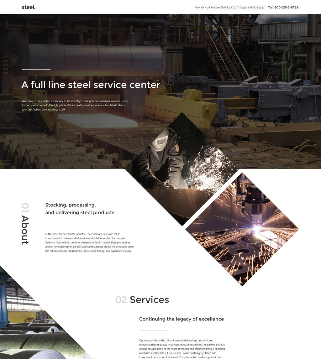 Steelworks Landing Page Template