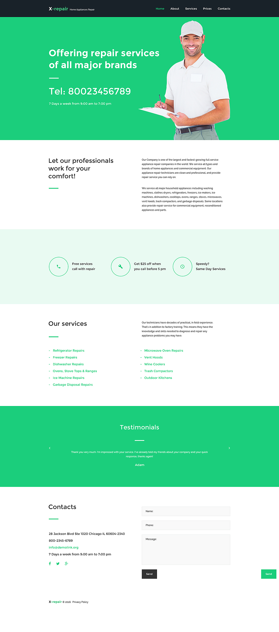 Home Repairs Web Template