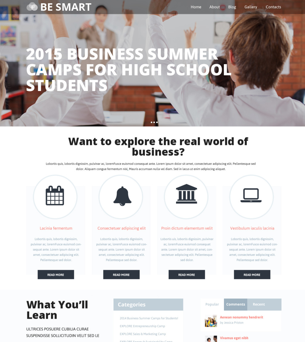 Education Responsive Website Template #57861