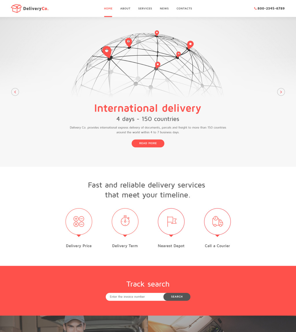 Delivery Services Website Template