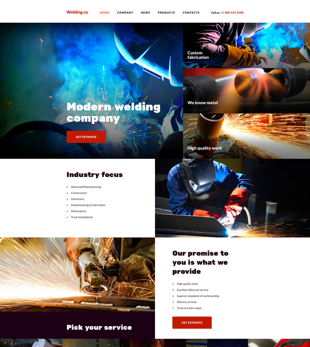 Welding Web Template