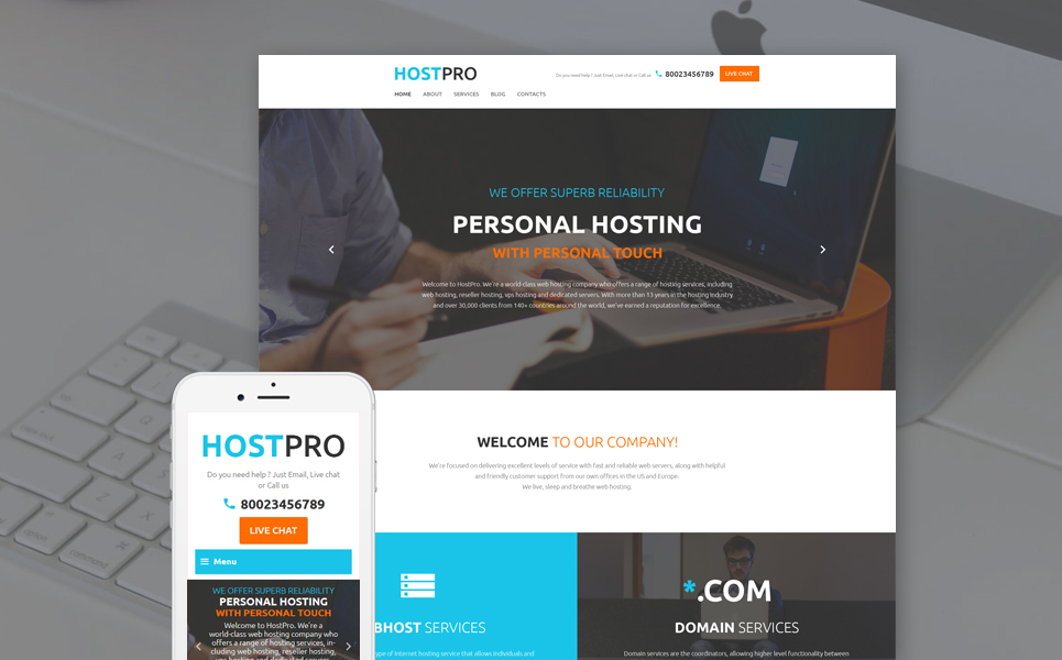 Web Hosting Services WordPress Template